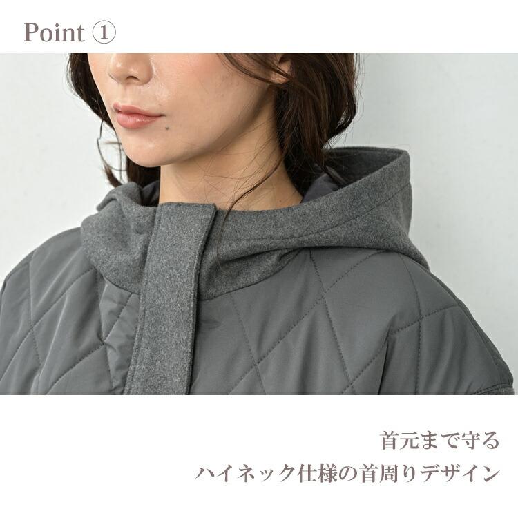 JANJAM フーディーコート 大きいサイズ レディース 撥水加工 長袖 ZIP キルティング アウター M LL 3L 4L 5L : 大きいサイズレディースJANJAM - 通販 ...