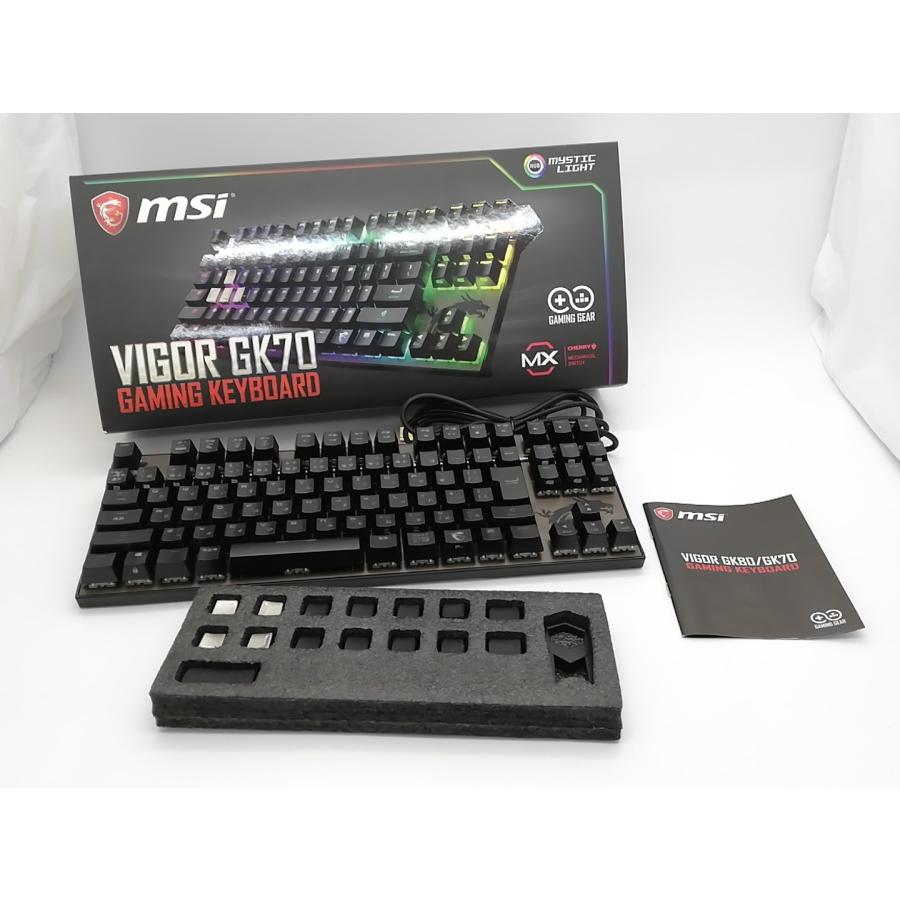 【中古】MSI Vigor GK70 CS JP シルバー軸 [ブラック]【ECセンター】保証期間1週間 :108092716-222 ...