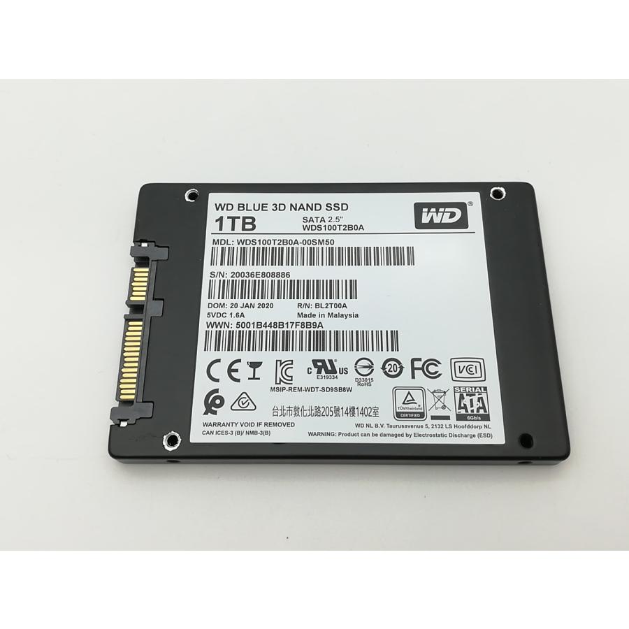 【中古】W.D. WD Blue 3D WDS100T2B0A 1TB/SSD/6GbpsSATA/TLC【ECセンター】保証期間1週間 ...