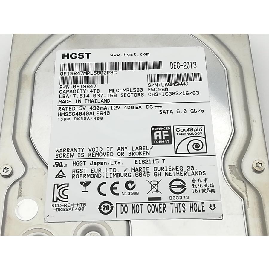 【中古】HGST HMS5C4040ALE640 4TB/CoolSpin/64MB/6Gbps【ECセンター】保証期間1週間 : じゃんぱら ...