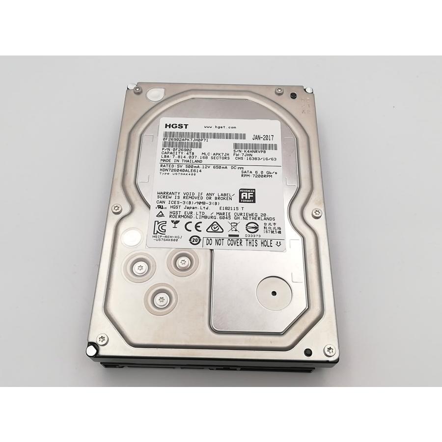 【中古】HGST HDN726040ALE614 4TB/7200rpm/128MB/6Gbps【ECセンター】保証期間1週間 : じゃんぱら ...