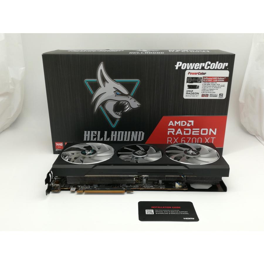 【中古】POWERCOLOR Hellhound AMD Radeon RX 6700 XT 12GB GDDR6（AXRX 6700XT ...