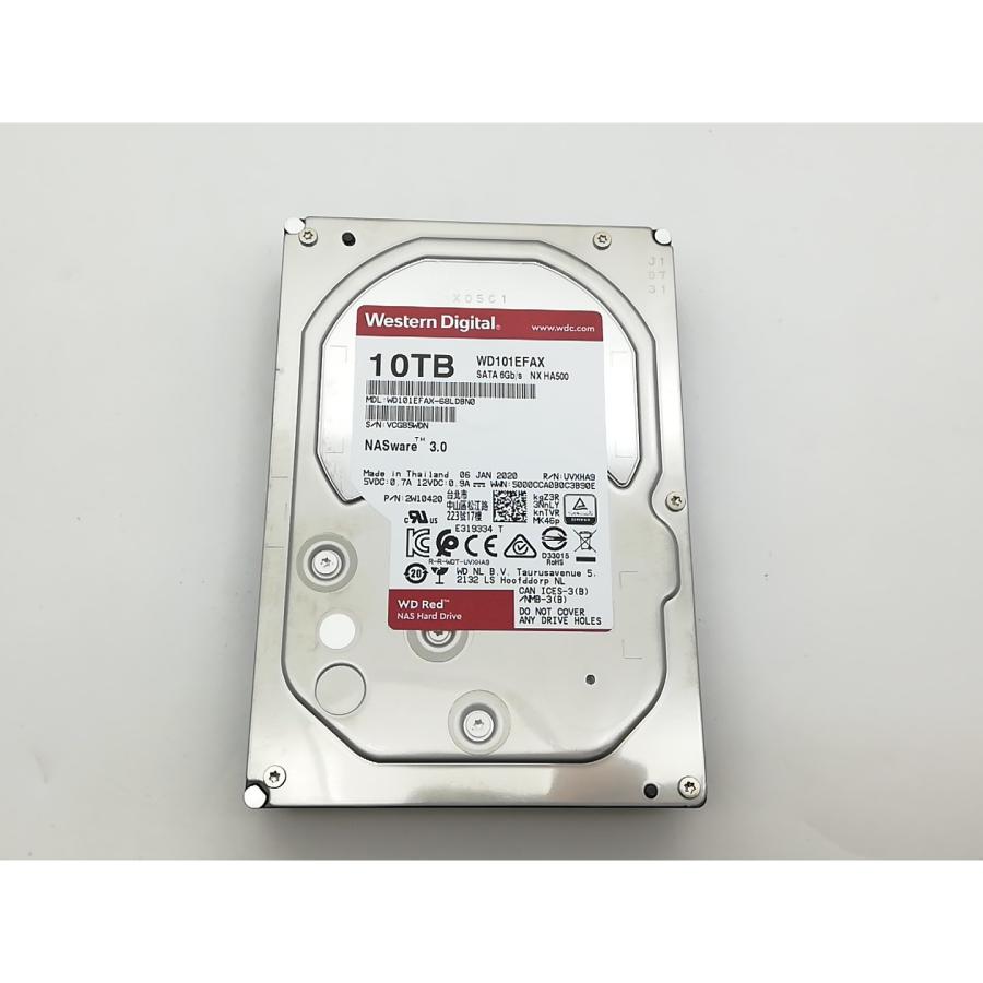 【中古】W.D. WD101EFAX WD Red 10TB/5400rpm/256MB/6Gbps【ECセンター】保証期間1週間 ...