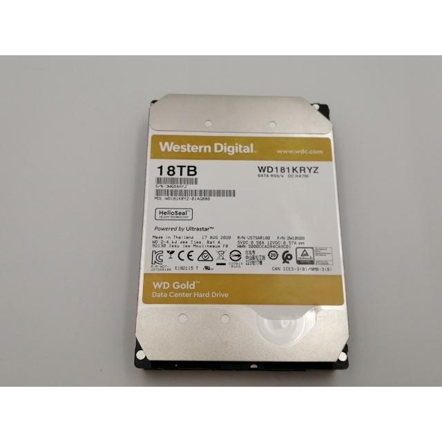 【中古】W.D. WD181KRYZ WD Gold 18TB/7200rpm/512MB/6Gbps【ECセンター】保証期間1週間 ...