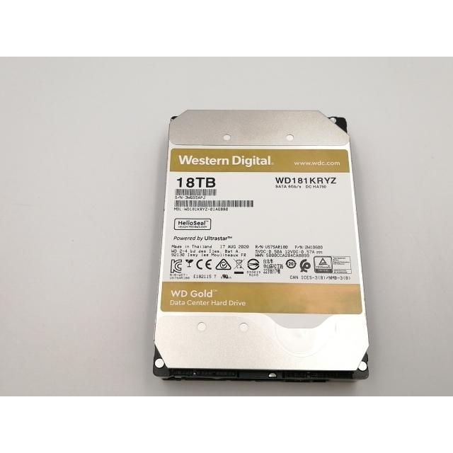 【中古】W.D. WD181KRYZ WD Gold 18TB/7200rpm/512MB/6Gbps【ECセンター】保証期間1週間 ...