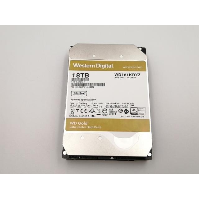 【中古】W.D. WD181KRYZ WD Gold 18TB/7200rpm/512MB/6Gbps【ECセンター】保証期間1週間 ...