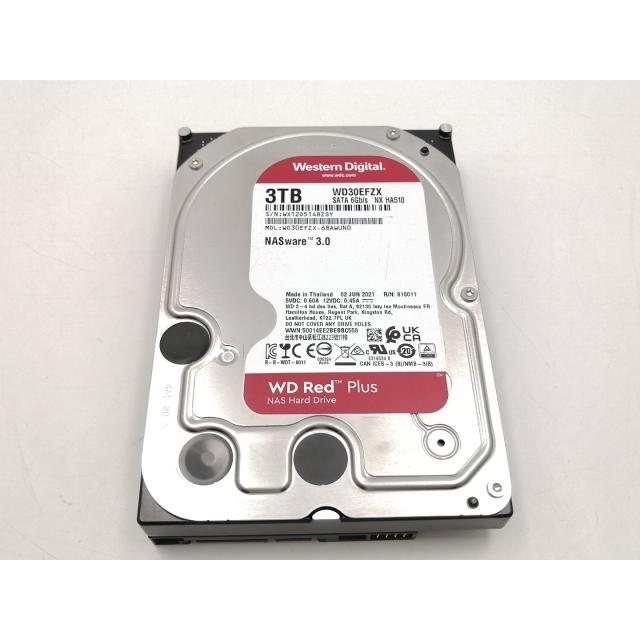 【中古】W.D. WD30EFZX WD Red Plus 3TB/5400rpm/128MB/6Gbps【ECセンター】保証期間1週間 ...