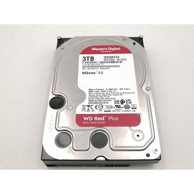【中古】W.D. WD30EFZX WD Red Plus 3TB/5400rpm/128MB/6Gbps【ECセンター】保証期間1週間 ...
