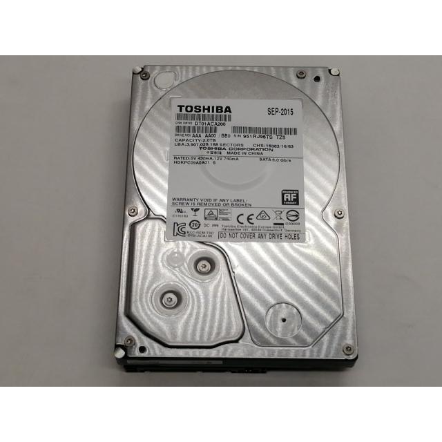 【中古】TOSHIBA DT01ACA200 2TB/7200rpm/64MB/6Gbps【仙台イービーンズ】保証期間1週間 : じゃんぱら ...