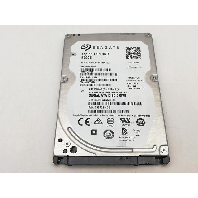 【中古】Seagate ST500LM021 500GB/7200rpm/6GbpsSATA/32MB/7mm【小倉駅前】保証期間1週間 ...
