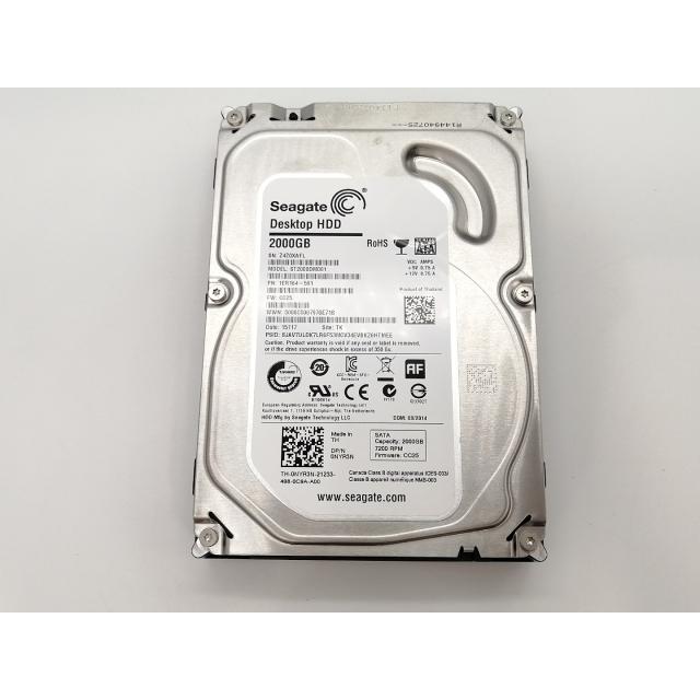 【中古】Seagate ST2000DM001 2TB/7200rpm/64MB/6Gbps【小倉駅前】保証期間1週間 : じゃんぱら ...