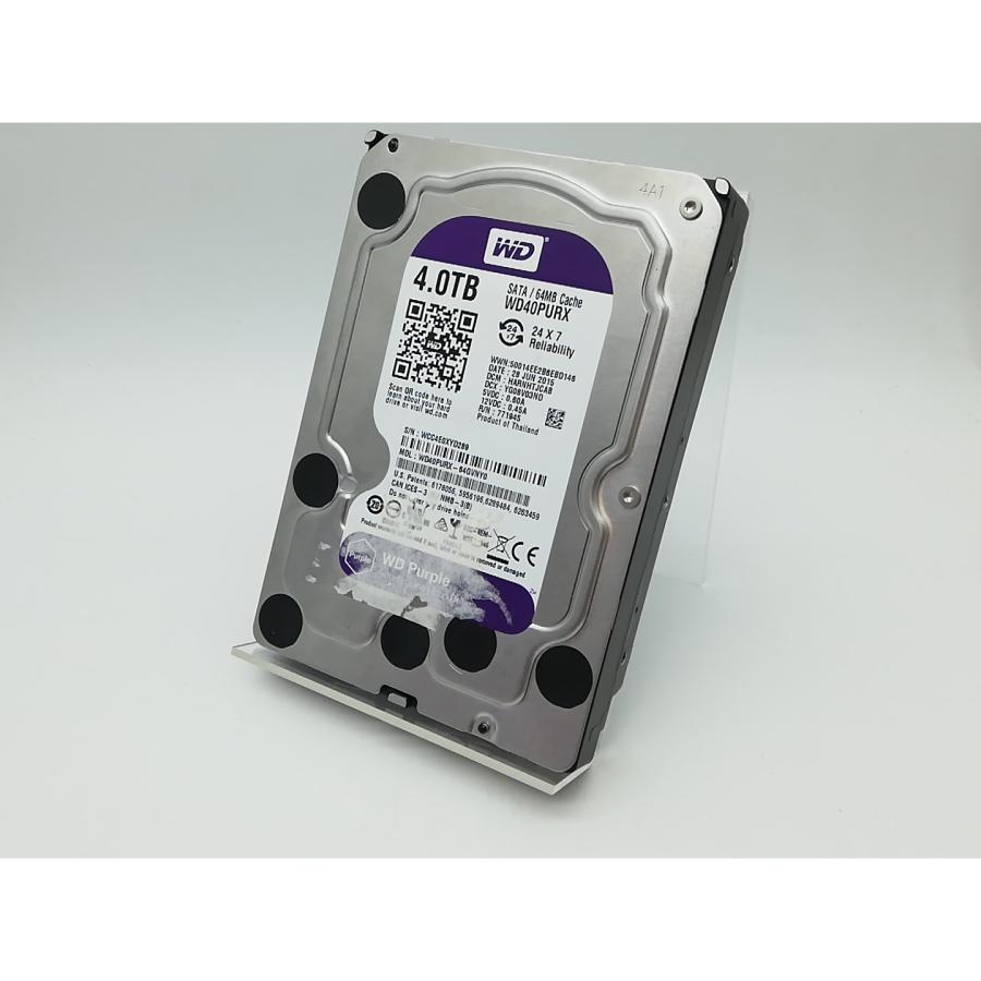 【中古】W.D. WD40PURX WD Purple 4TB/IntelliPower/64MB/6Gbps【柏】保証期間1週間 ...