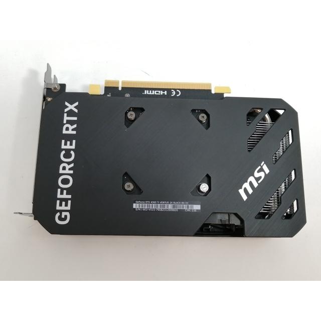 中古】MSI GeForce RTX 4060 Ti VENTUS 2X BLACK 8G OC 中古】MSI GeForce RTX 4060 Ti VENTUS 2X BLACK 8G OC