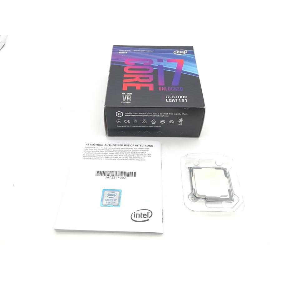 【中古】Intel Core i7-8700K (3.7GHz/TB:4.7GHz) BOX LGA1151/6C/12T/L3 12M ...