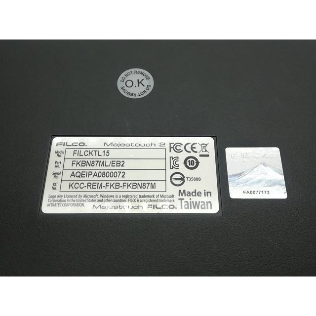 【中古】FILCO FKBN87ML/EB2 Majestouch 2 Tenkeyless 黒軸・テンキーレス・US ASCII【秋葉3号】保証期間1週間 : じゃんぱら Yahoo!店 ...