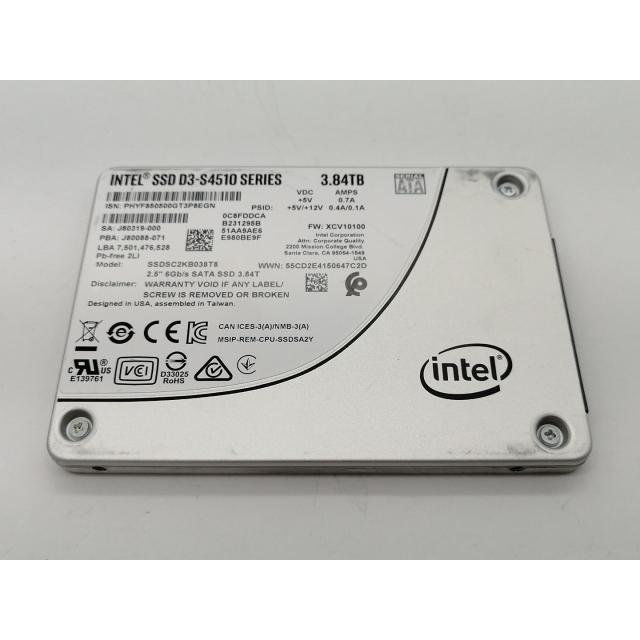 【中古】Intel SSD D3-S4510 シリーズ SSDSC2KB038T8 3.8TB/SSD/6GbpsSATA【秋葉2号】保証期間1週間 : じゃんぱら Yahoo!店 - 通販 ...