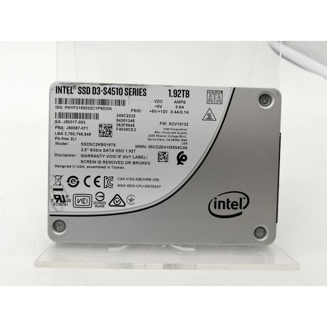【中古】Intel SSD D3-S4510 シリーズ SSDSC2KB019T8 1.9TB/SSD/6GbpsSATA【秋葉2号】保証期間1週間 : じゃんぱら Yahoo!店 - 通販 ...