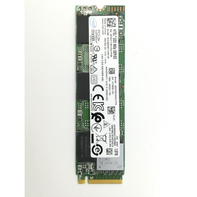 【中古】Intel SSD 660p SSDPEKNW512G8 512GB/M.2 2280(PCIe3.0 NVMe)/QLC【福岡筑紫 ...