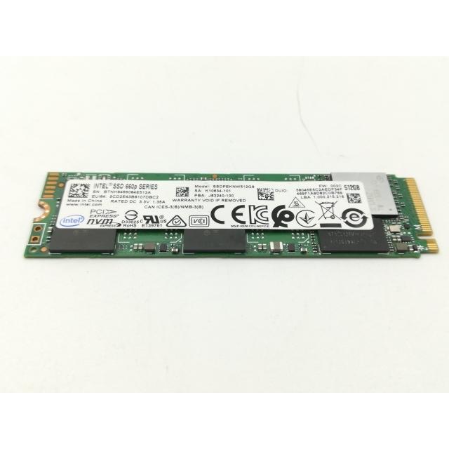 【中古】Intel SSD 660p SSDPEKNW512G8 512GB/M.2 2280(PCIe3.0 NVMe)/QLC【福岡筑紫 ...