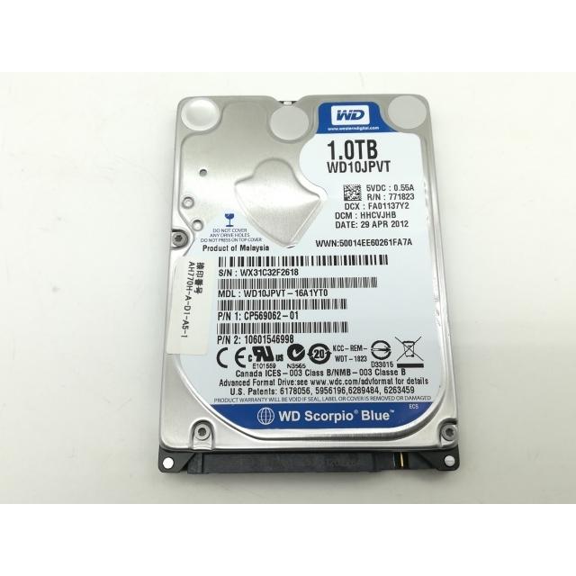 【中古】W.D. Blue WD10JPVT 1TB/5400rpm/3GbpsSATA/9.5mm/8M【小倉駅前】保証期間1週間 ...