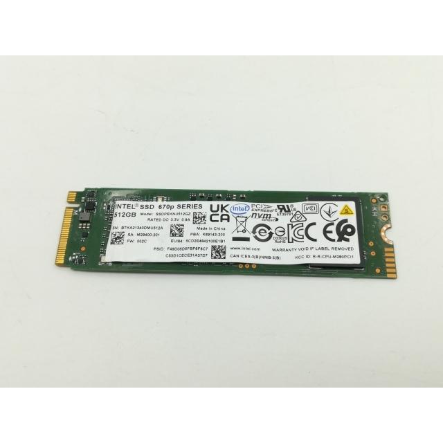 【中古】Intel Intel SSD 670p(SSDPEKNU512GZ) 512GB/M.2 2280(NVMe) 【福岡筑紫】保証期間 ...