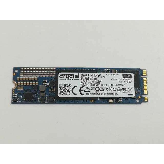 【中古】Crucial MX300(CT275MX300SSD4) 275GB/M.2 2280(SATA)/TLC【福岡筑紫】保証期間1週間 ...