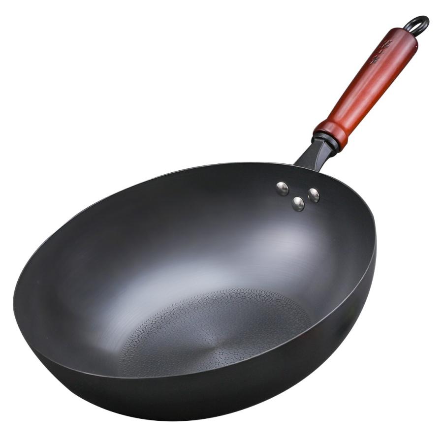 中華鍋 32cm 鉄製 IH対応 窒化加工 熱が伝わりやすい サビにくい 丈夫 ノンコーティング : JANRI通販 - 通販 - Yahoo ...