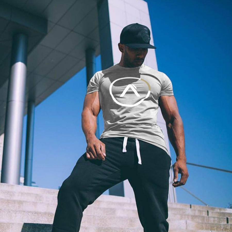 Tシャツ トレーニングウェア メンズ 筋力トレーニング ストレッチ スポーツウェア スポーツ シャツ : JANRI通販 - 通販 ...