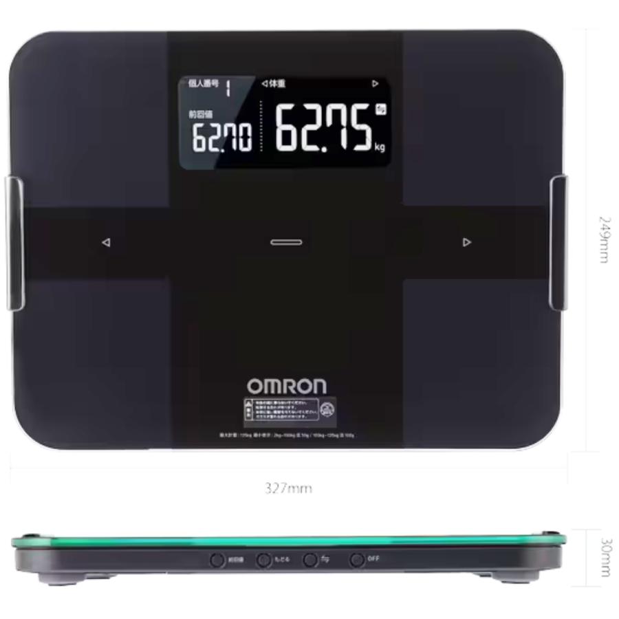 OMRON オムロン カラダスキャン 体重計 体重体組成計カラダスキャン ブラック HBF-255T-BK :4975479414824:JAPAN CAMERA Yahoo!店 - 通販 ...
