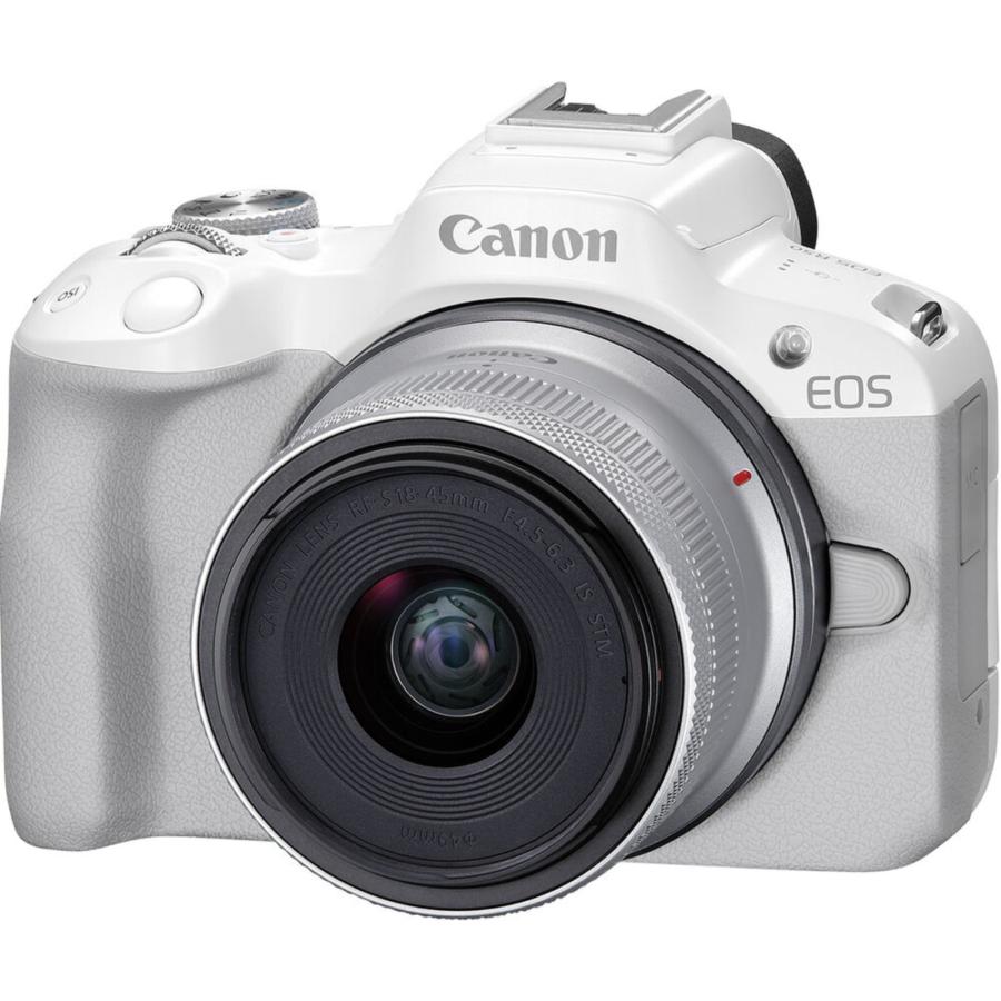 キヤノン Canon ミラーレス一眼カメラ EOS R50 RF-S18-45 IS STM レンズキット ホワイト 新品 : JAPAN ...