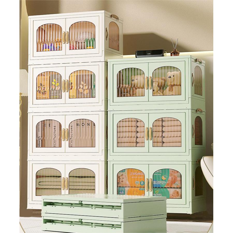 収納ケース 折りたたみ 前開き キャスター付き 2S 収納棚 扉付き コンテナボックス フタ付 蓋付き 扉 収納 収納ボックス 折り畳み U-171 : SUNR サンアール - 通販 ...