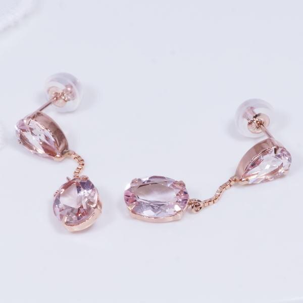 K18 3ct モルガナイトピアス オーバル 18金 ピンクゴールド クリスマス ギフト 結婚式 : アイラブジュエリー - 通販 - Yahoo!ショッピング