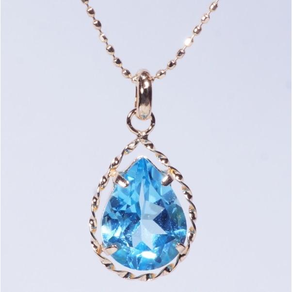 K18 1ct ブルートパーズペンダント ネックレス ペアシェイプ 18金 ツイスト 45cm 11月誕生石 : pn491496k18 : アイラブジュエリー - 通販 - Yahoo!ショッピング