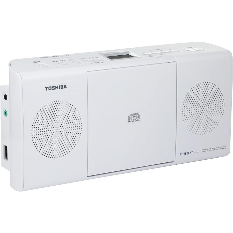 TOSHIBA 東芝 AUX ステレオ CDラジオ TY-C24 (W) ホワイト : みの76マーケット - 通販 - Yahoo!ショッピング