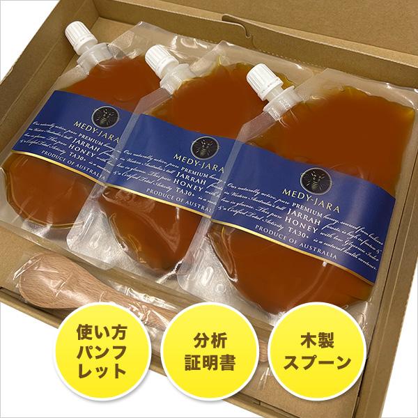MEDY-JARA 健康の贈り物 ギフト プレミアム ジャラハニー TA 30+ 130g スタンドパック ×3個セット オーストラリア産 非加熱 生はちみつ 蜂蜜 送料無料 : ジャラハニー ...