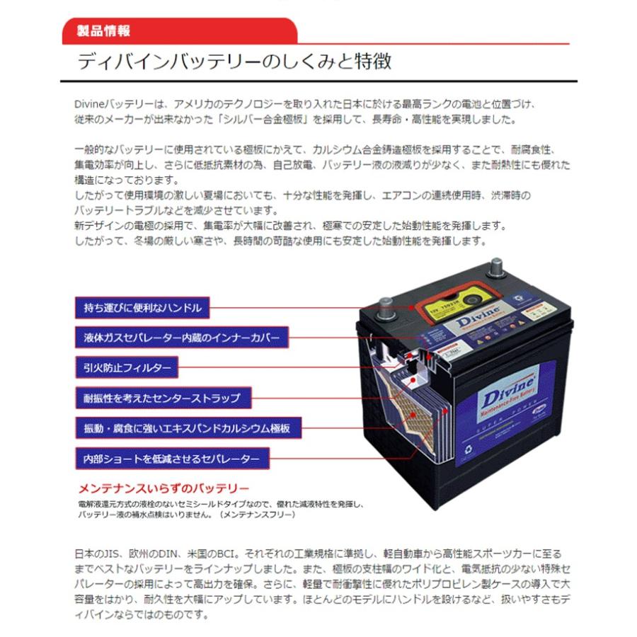 42B19L DIVINEバッテリー / 28B19L 34B19L 38B19L 40B19L 互換 日産 マーチ キューブ ラシーン ...
