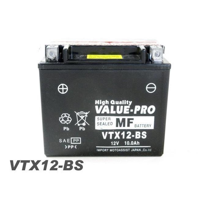 VTX12-BS 即用バッテリー ValuePro / 互換 YTX12-BS CB1000FS X11 VFR750R VFR800F ...