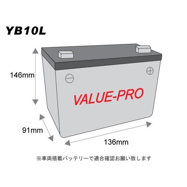 YB10L-B2 開放型バッテリー ValuePro / 互換 FB10L-B2 GSX400Xインパルス[GK71] GSX400F[GK74] GS400E[GK54] : ジャスナル ...