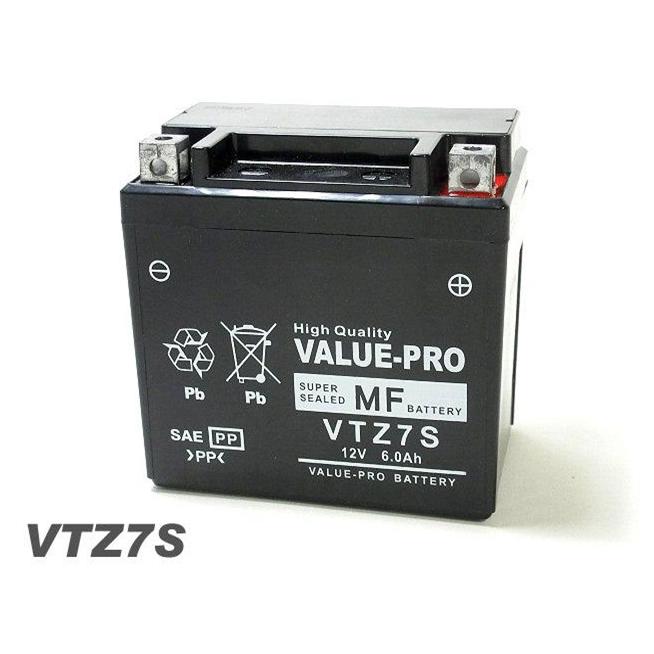 VTZ7S 充電済バッテリー ValuePro / 互換 YTZ7S GT6B-3 FTZ5L-BS GTX7S アドレスV100 ェベル ...