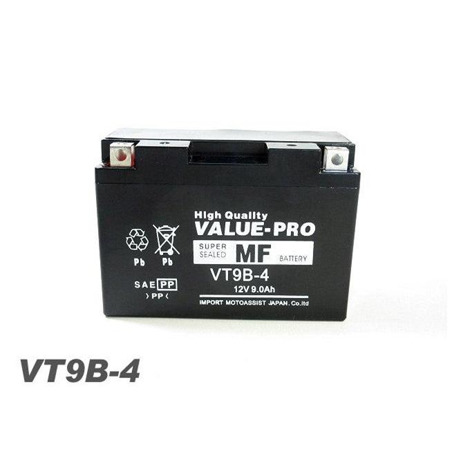 VT9B-4 充電済バッテリー ValuePro / 互換 GT9B-4 '00〜 マジェスティ250 マジェスティC SG03J YZF ...