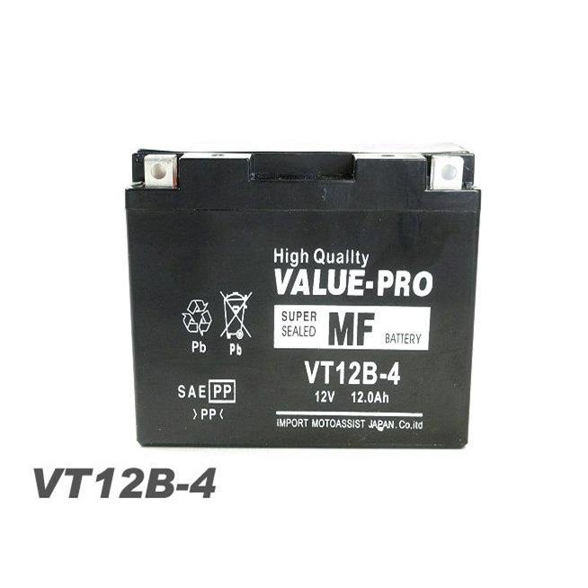 VT12B-4 充電済バッテリー ValuePro / 互換 GT12B-4 YT12B-BS FT12B-4 〜'04 ZX-10R ...