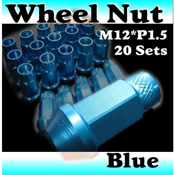 M12*P1.5 アルミ レーシングナット ブルー 青 20個 20pcs トヨタ スープラ VOXY ノア アルファード ヴェルファイア クラウン プリウス : voxyparts-024 ...