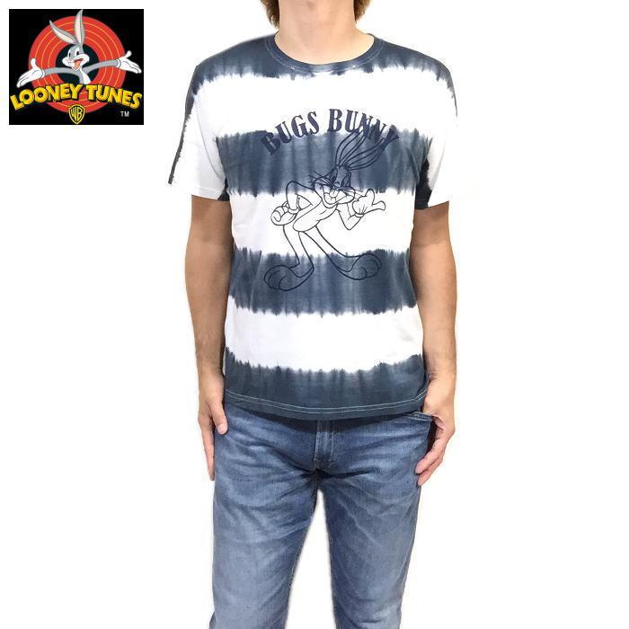 LOONEY TUNES CLASSIC 新品 ルーニーテューンズ バッグスバニー Bugs Bunny タイダイ ボーダーTシャツ ユニセックス 半袖Tシャツ アメコミ アメキャラ Tシャツ ...