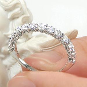 ダイヤモンド ハーフ エタニティ リング 1.00ct Pt950 送料無料 ダイヤ プラチナ エタ 人気 豪華 1カラット 結婚 ブライダル 記念日 CAR-0299 : ジュエリーショップ ...