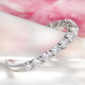 ダイヤモンド ハーフ エタニティ リング 1.00ct Pt950 送料無料 ダイヤ プラチナ エタ 人気 豪華 1カラット 結婚 ブライダル 記念日 CAR-0299 : ジュエリーショップ ...