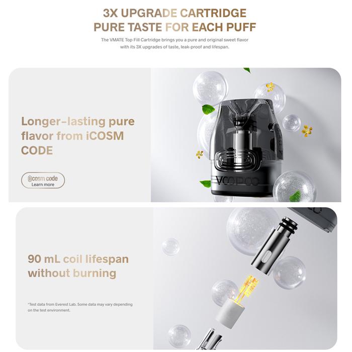 VOOPOO VMATE E2 Pod System Kit キャップ付き 1500mAh 30W 3ml 電子タバコ VAPE ...