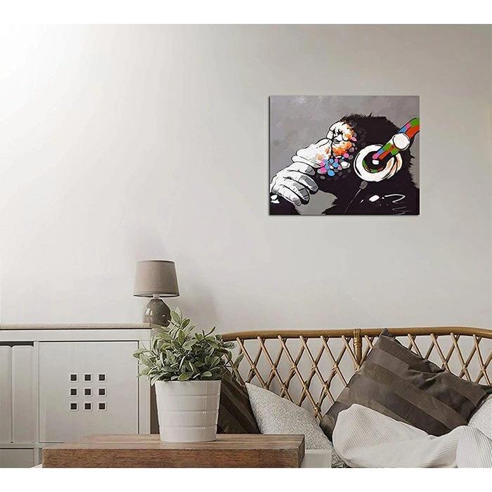 アートパネル チンパンジー ポスター 白黒 動物キャンバス絵画 ファブリックパネル おしゃれ プレゼント 40x50cm : Fine Life Yahoo!店 - 通販 - Yahoo!ショッピング