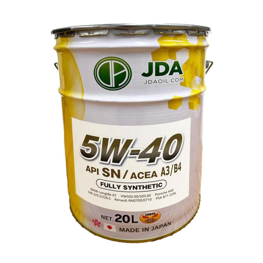JDA ユーロ エンジンオイル 5W-40 SN A3/B4 20L 全合成基油 : JDA - 通販 - Yahoo!ショッピング