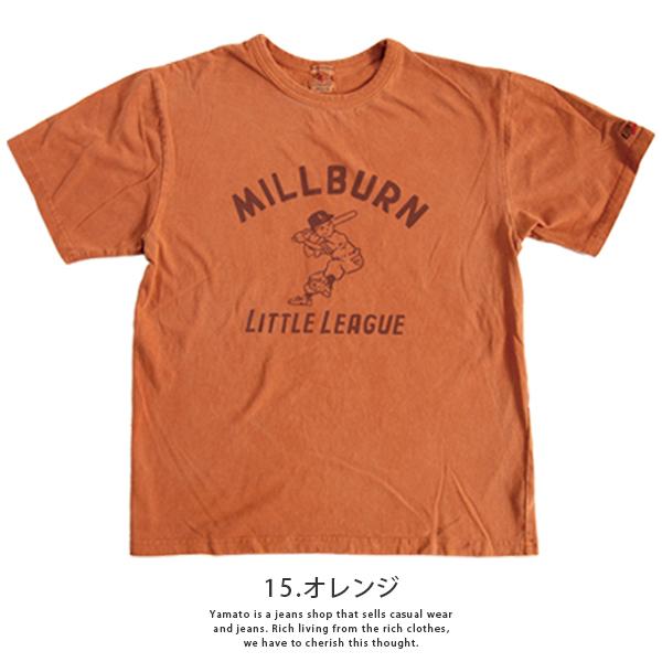 LUMBER ランバー トップス Tシャツ 半袖 フロントプリント クルーネック メンズ ユニセックス 野球少年 LITTLE LEAGUE MILLBURN リラックス感 231415A ...