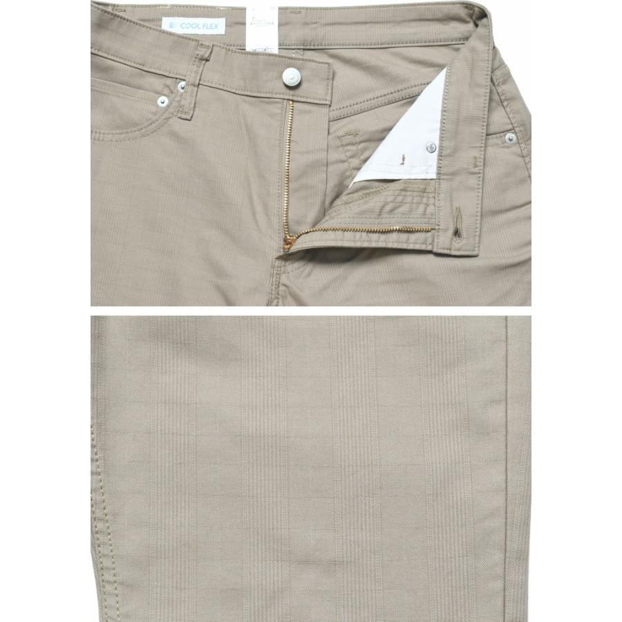 EDWIN（エドウィン） 【涼】403 COOL FLEX クールフレックス 綿麻ストレッチ レギュラーストレート パンツ グレンチェックベージュ E403CA-416 : ジーンズファースト ...